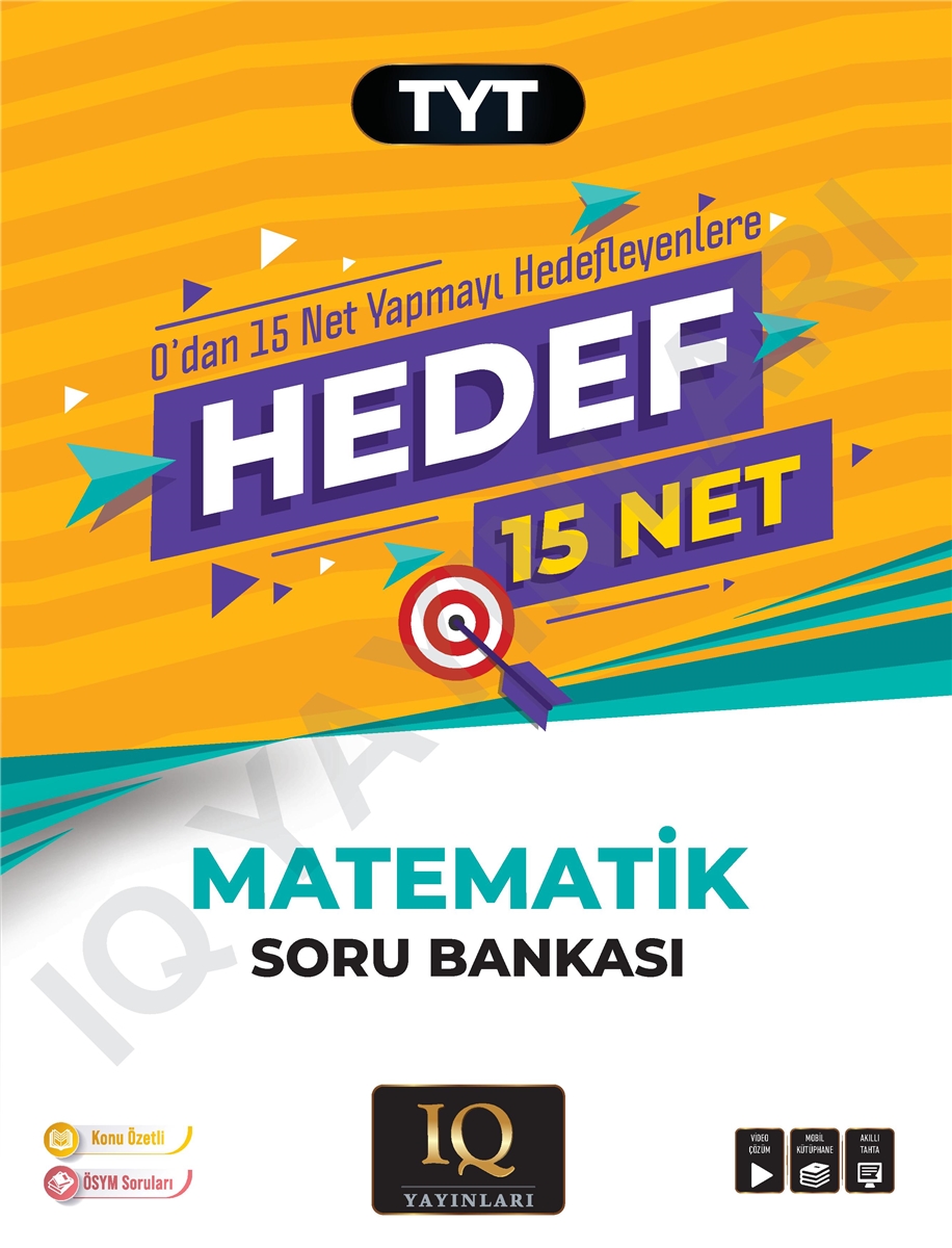IQ YAYINLARI - TYT - TYT Hedef 15 Net Matematik Soru Bankası