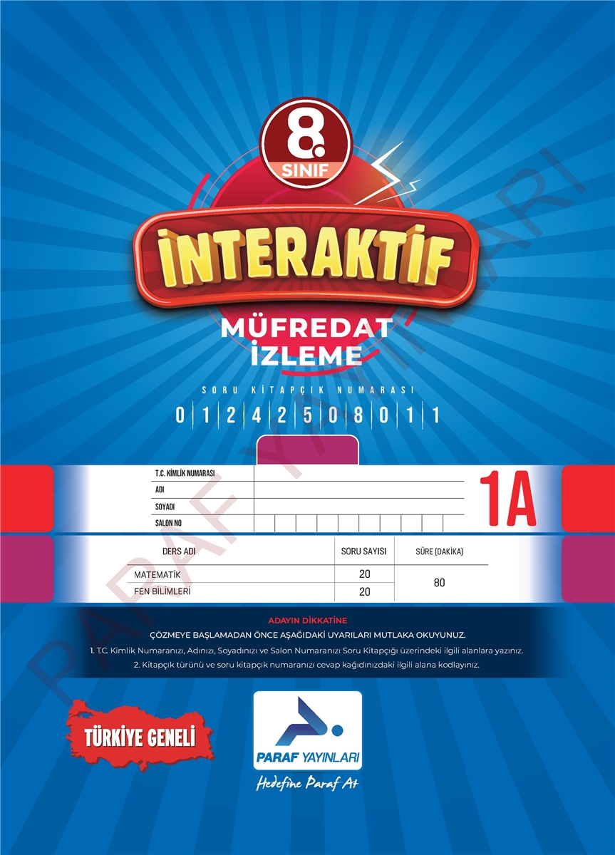 KURUMSAL DENEMELER - PARAF - PARAF LGS İnteraktif Deneme 1