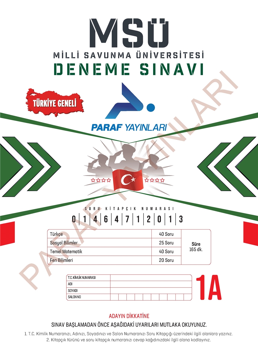 KURUMSAL DENEMELER - PARAF - Paraf MSÜ Kurumsal Denemesi 1