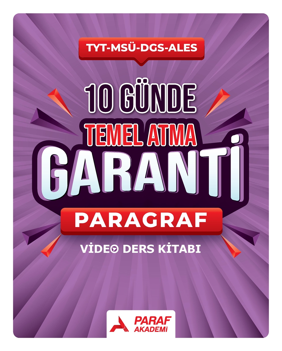 PARAF AKADEMİ - TYT - TYT Paragraf 10 Günde Temel Atma