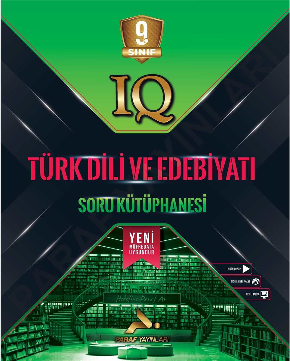 PARAF YAYINLARI - 9. SINIF - 9. Sınıf IQ Türk Dili ve Edebiyatı Soru Kütüphanesi