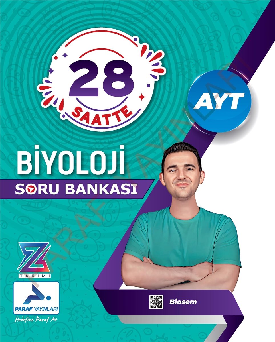 PARAF YAYINLARI - AYT - AYT 28 Saatte Biyoloji Soru Bankası