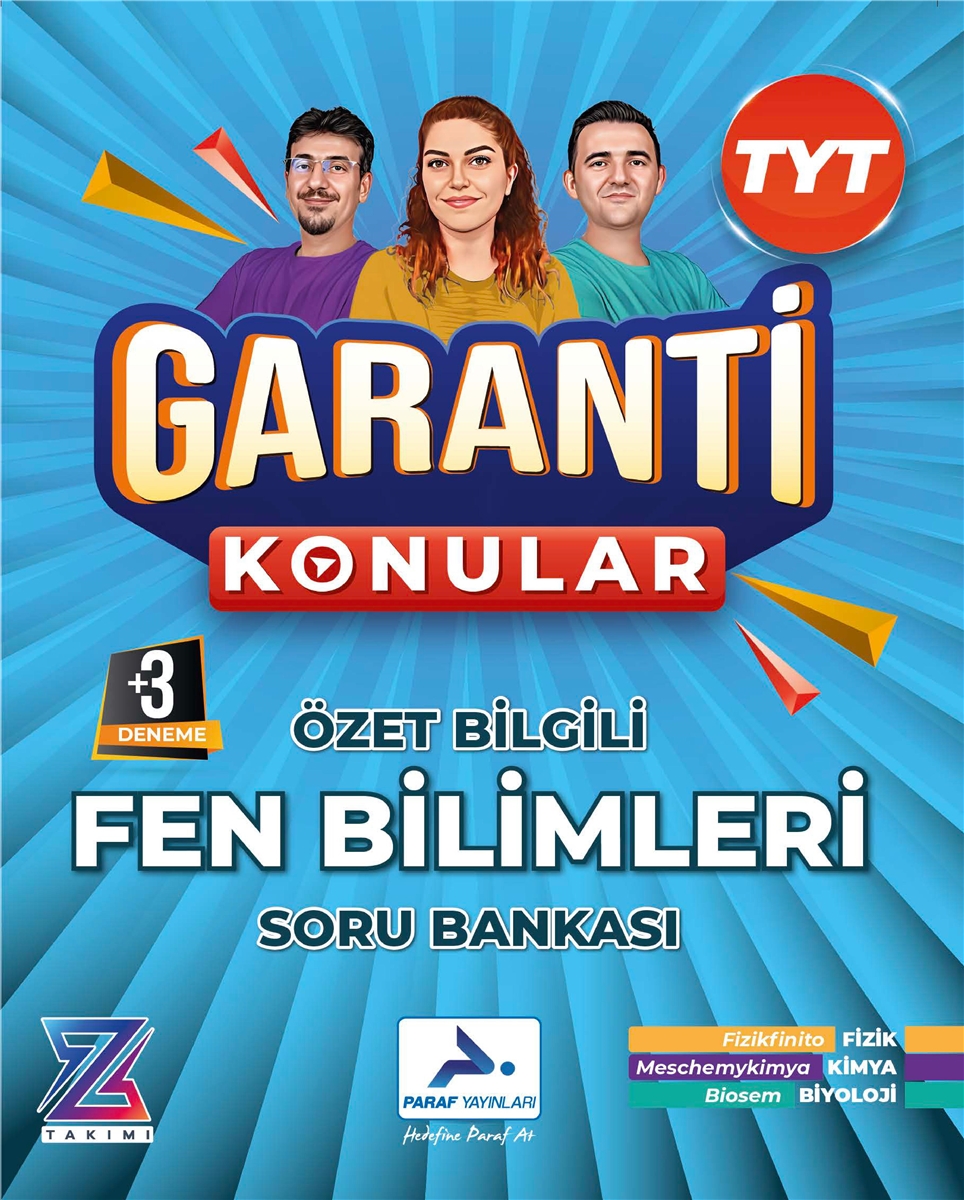 PARAF YAYINLARI - TYT - AYT - TYT Fen Bilimleri Garanti Konular Soru Bankası