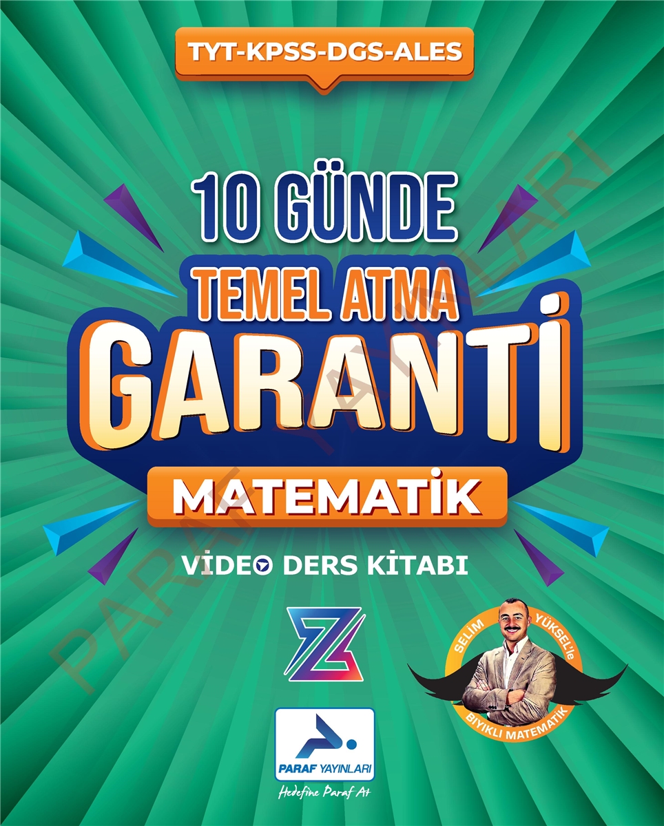 PARAF YAYINLARI - TYT - TYT Matematik 10 Günde Temel Atma Garanti Video Ders Kitabı