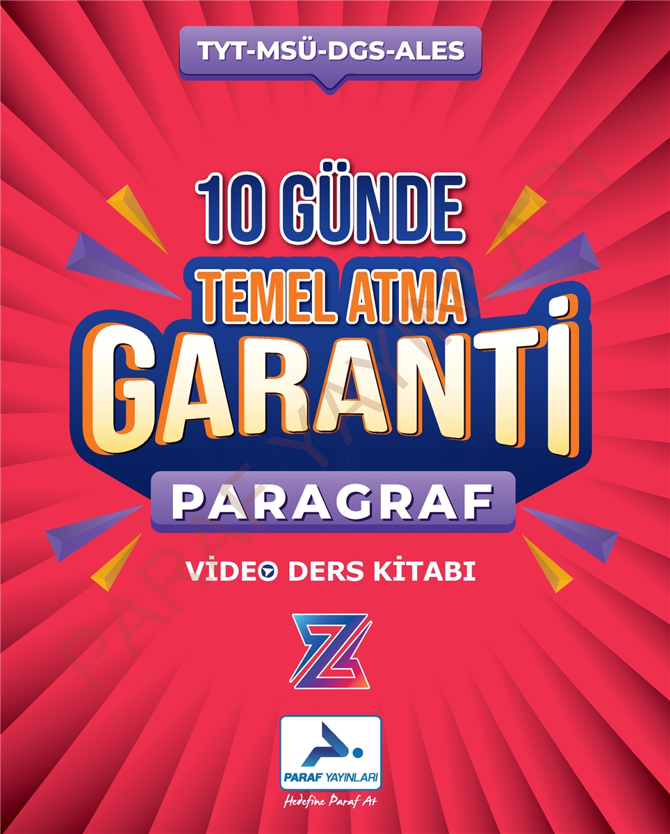 PARAF YAYINLARI - TYT - TYT Paragraf 10 Günde Temel Atma Garantili ...